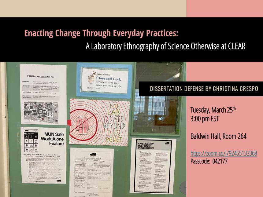 Dissertation Defense by Christina Crespo: Enacting Change Through Everyday Practices: A ...